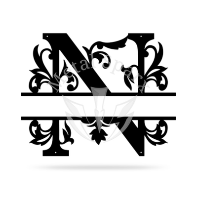 Split Letter Name Monogram